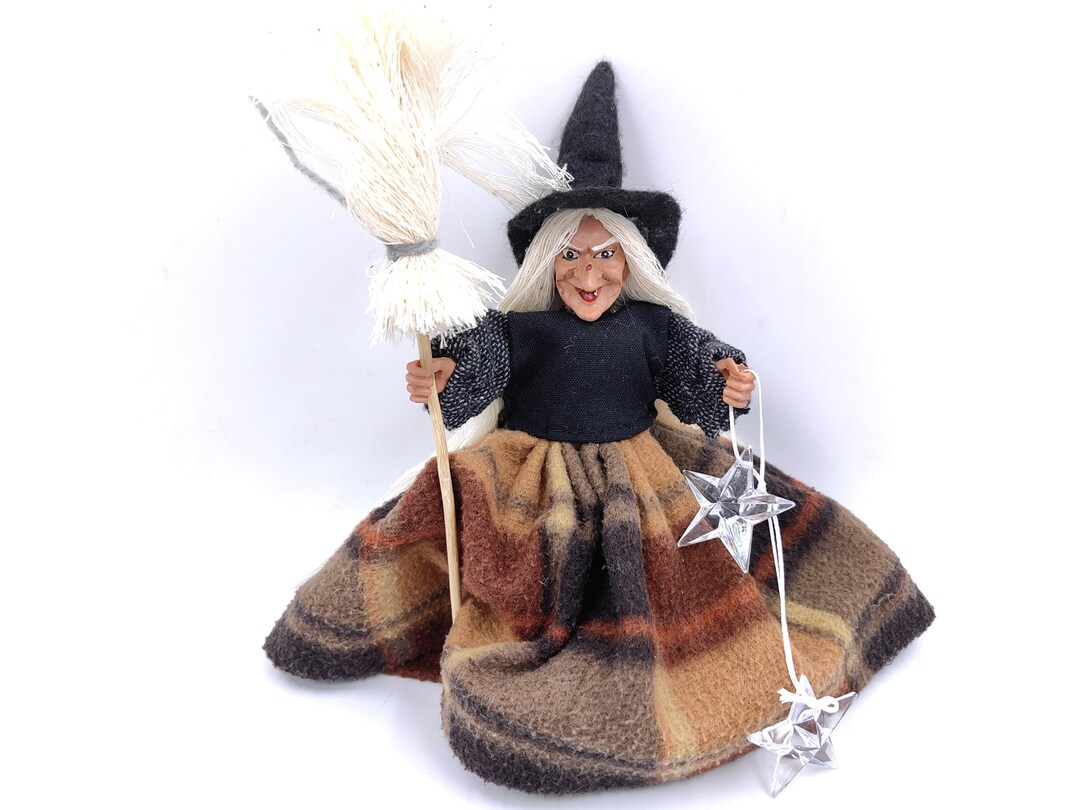 Kitchen Witch Doll, Fairy Witch Figurine Retro Home Decor Halloween ...