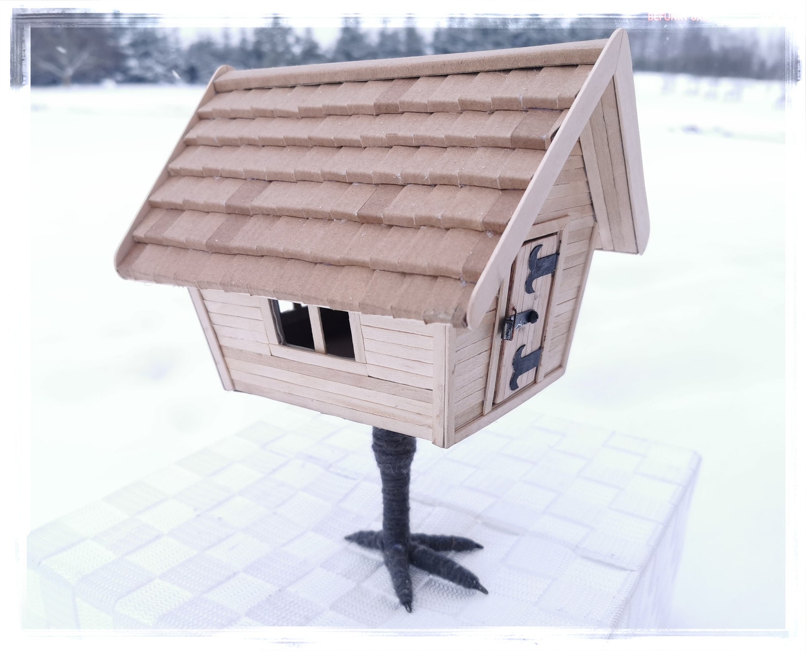 House on Chicken Leg Cute Gift for Home Decor Handmade Baba | Etsy