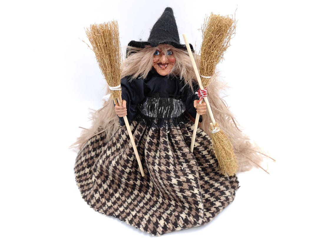 Good Luck Kitchen WITCH Doll, Long Hair Wedding Witch Figurine ...