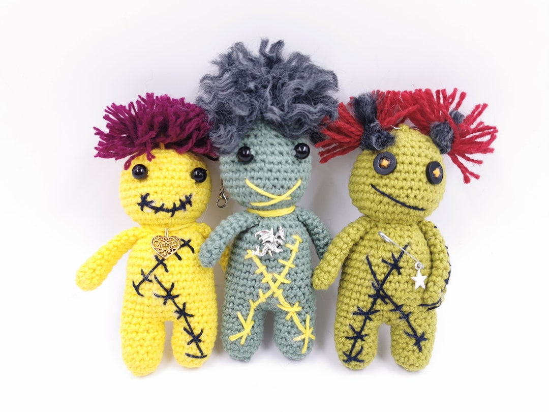 Voodoo Doll Collection, Set of Three Voodoo Amigurumies, Pocket Voodoo ...