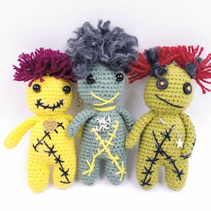 Voodoo Doll Collection, Set of Three Voodoo Amigurumies, Pocket Voodoo ...