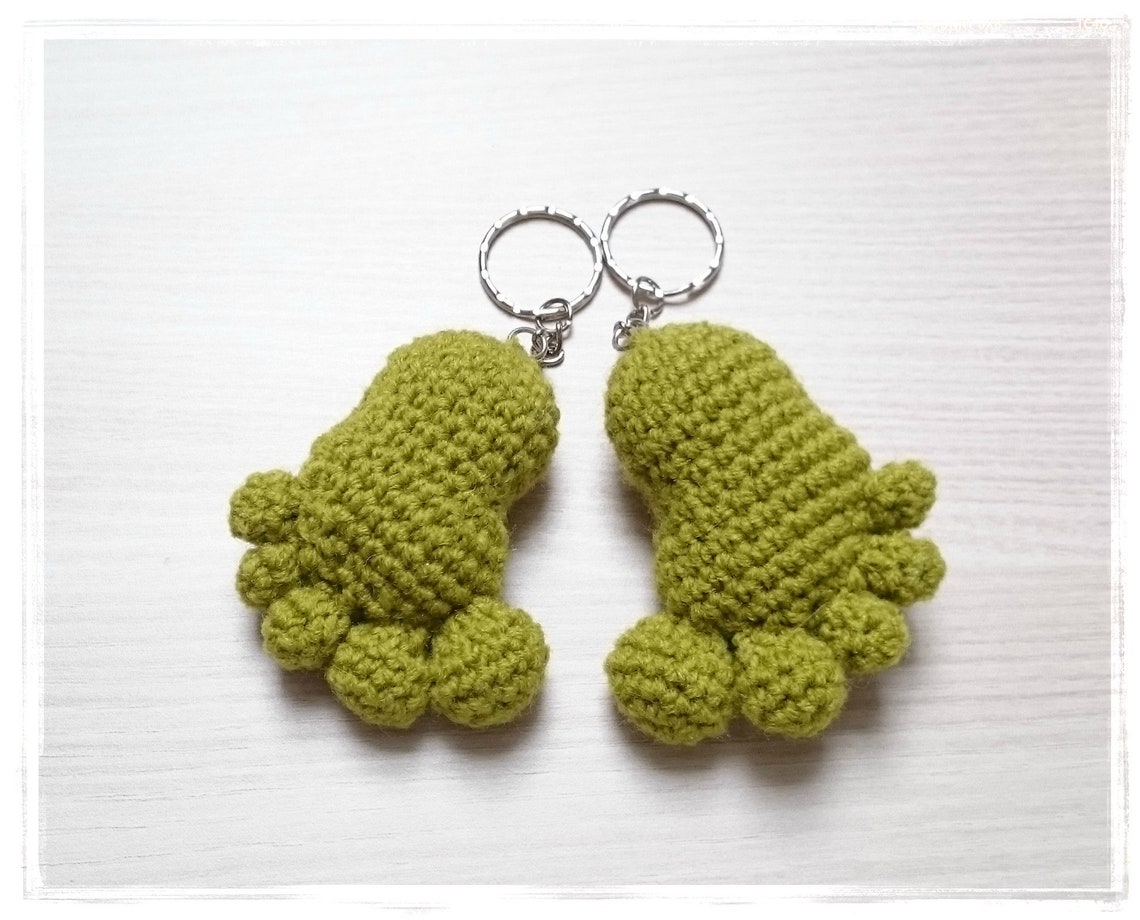Shrek Foot Keychain Crochet Green Foot Keyring Shrek and | Etsy