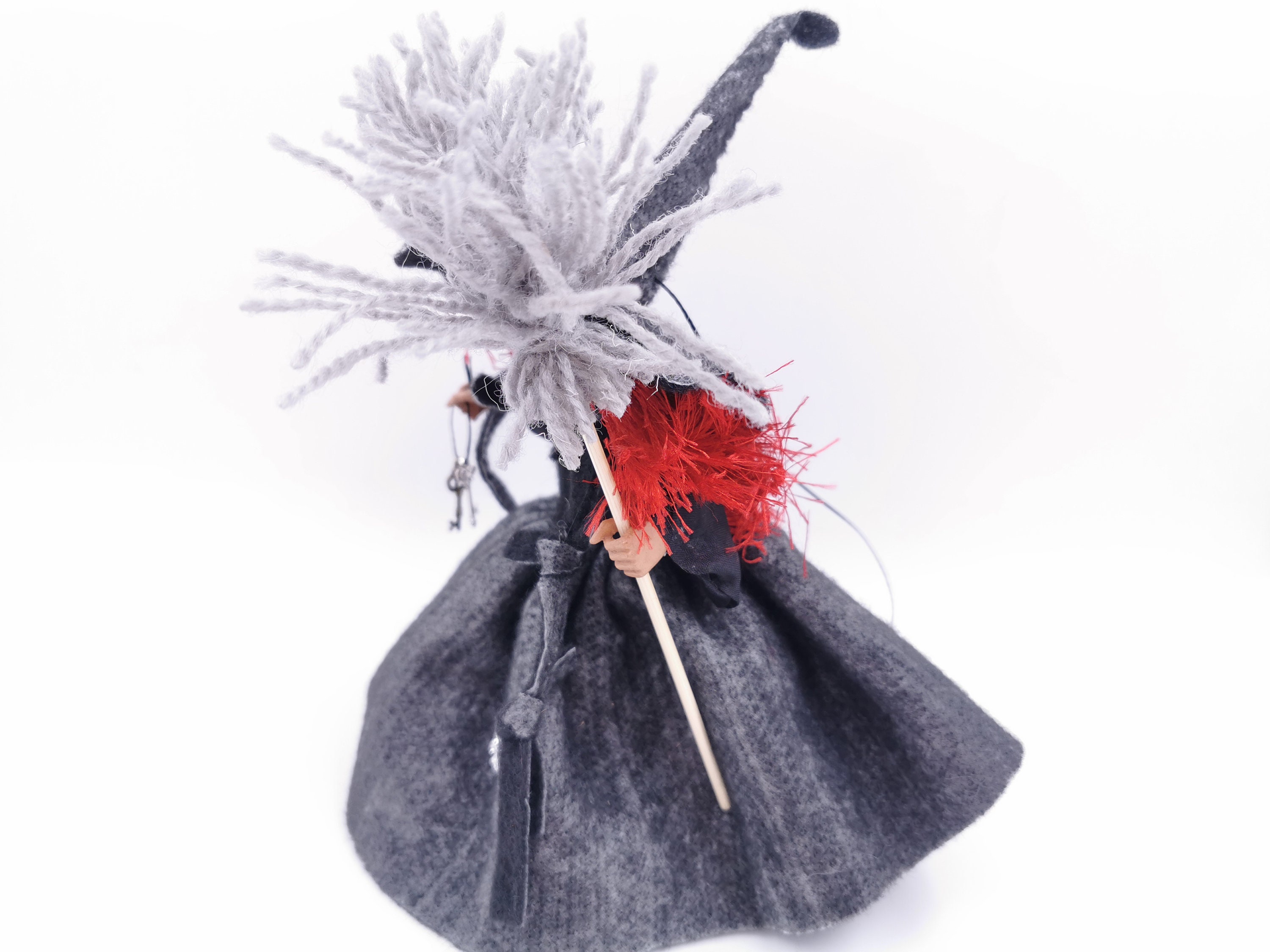 Witch of Pendle With Broom Keys Life Circle Kitchen Witch - Etsy