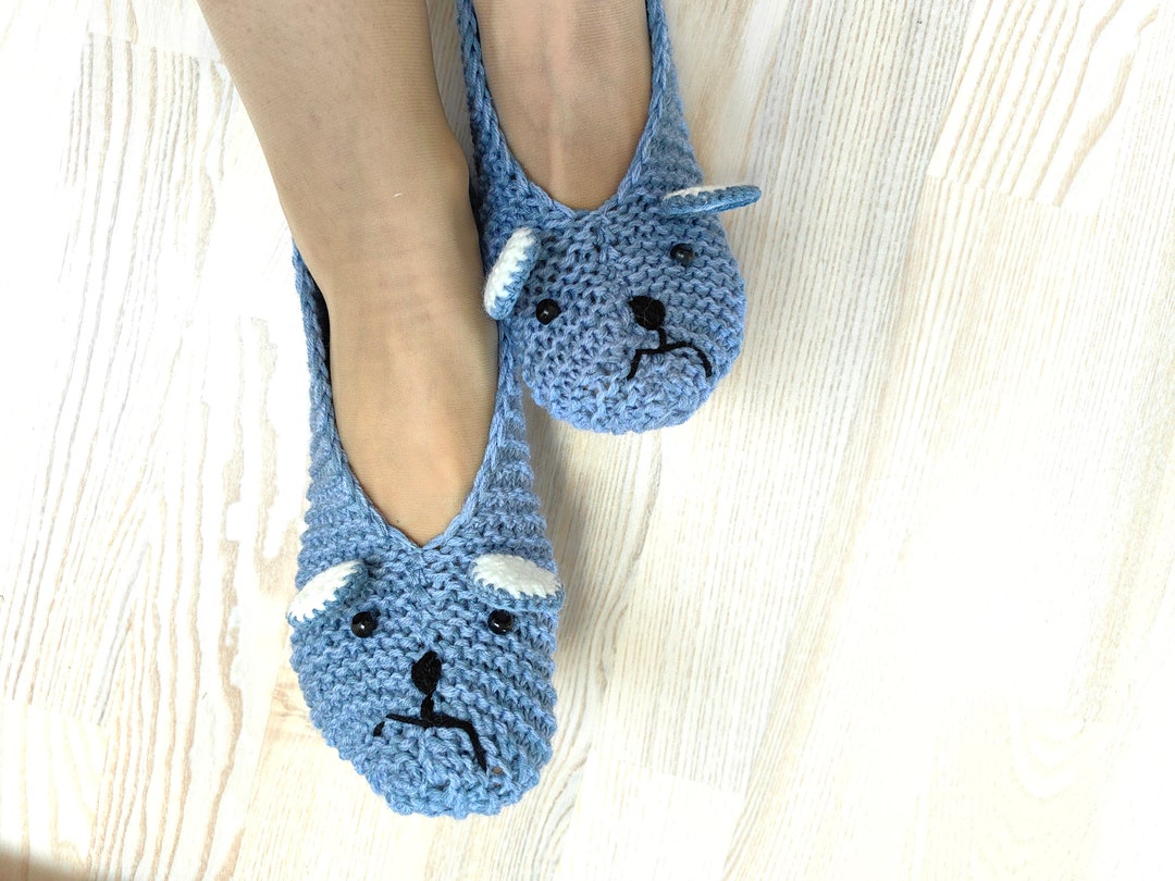 Mice Slippers, Animal Slipper, Funny Slippers, Knit Slippers Home ...