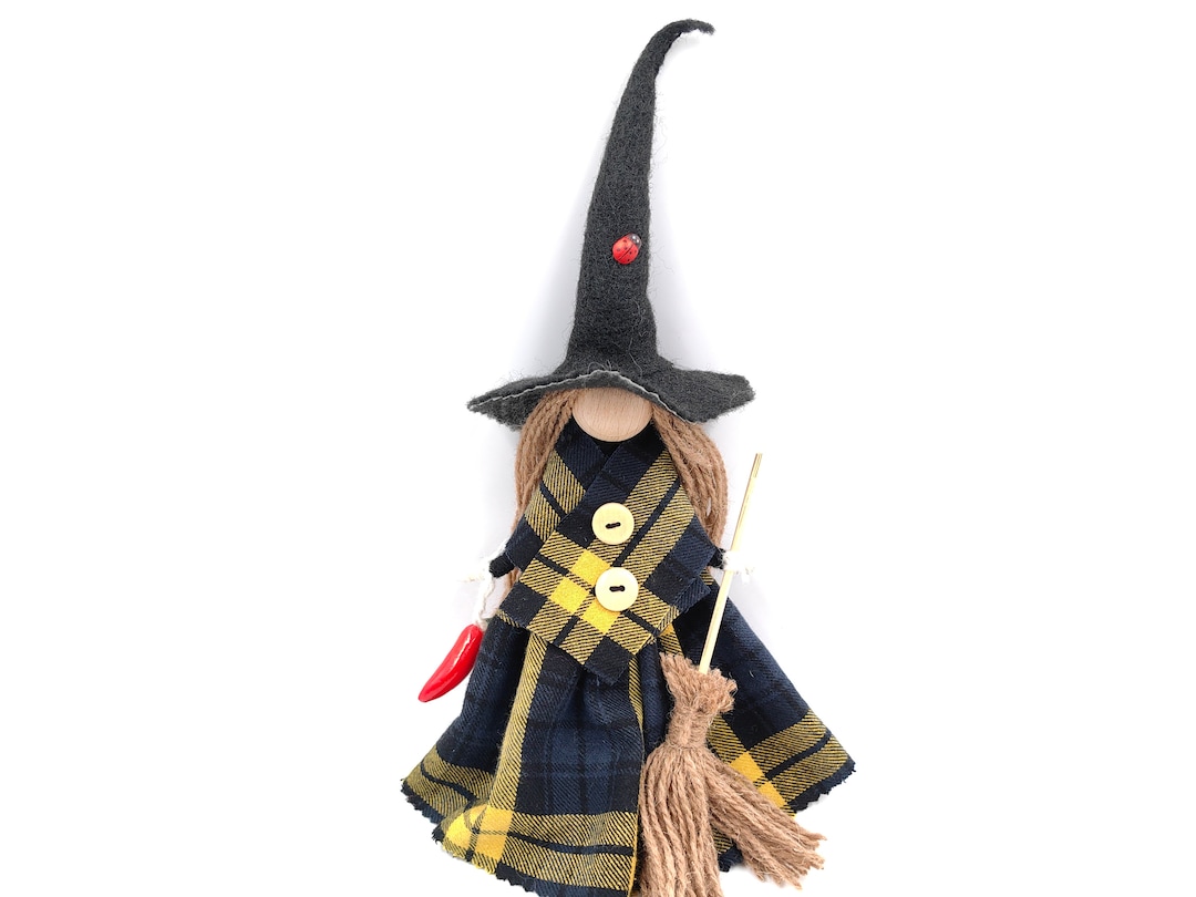 Forest Fairy Witch Figurine, Good Luck Kitchen Witch Doll With Chili ...