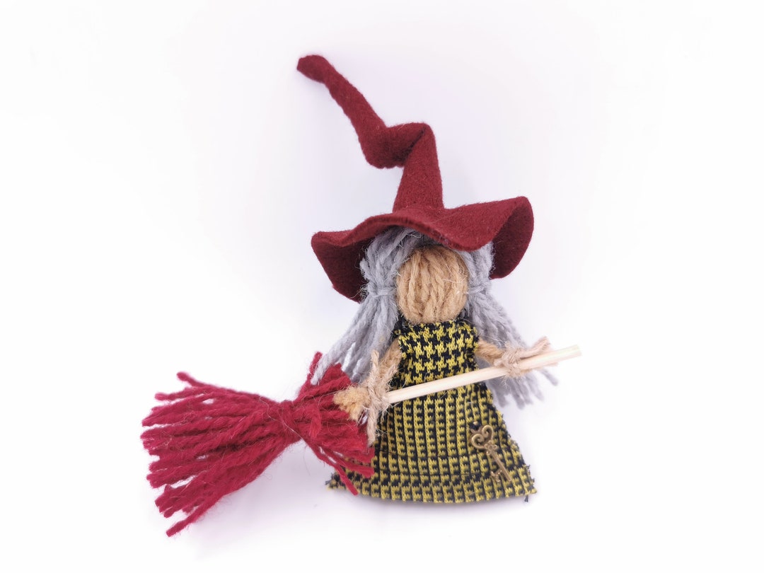Protección bruja Talismán Mini muñeca Lana Cocina Fairy Figurine Buena ...
