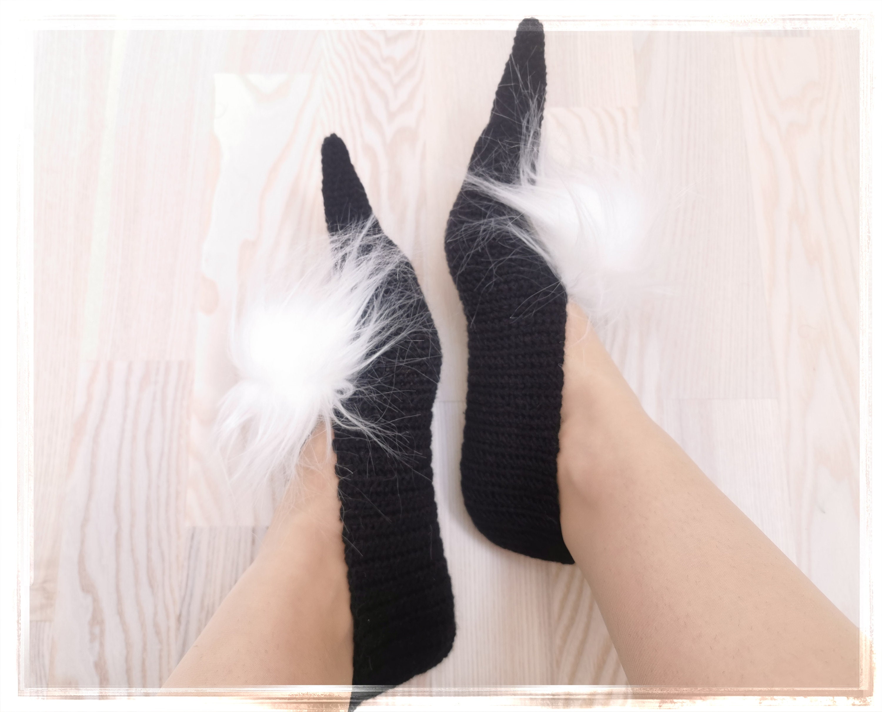 Bridal Slippers Pointed Toe Flats Black Cotton Slippers White | Etsy