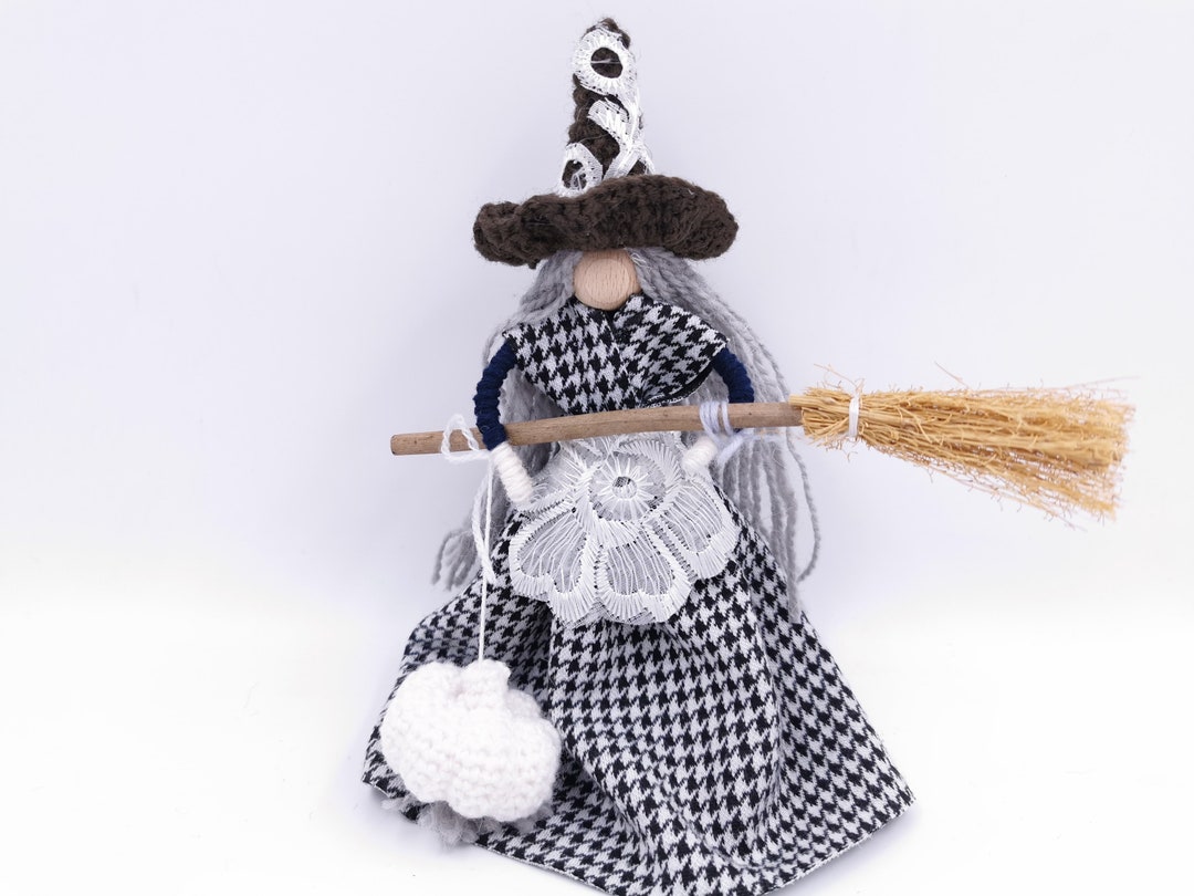 Kitchen WITCH Doll With Garlic, Handmade Possitive Fairy Figurine to ...