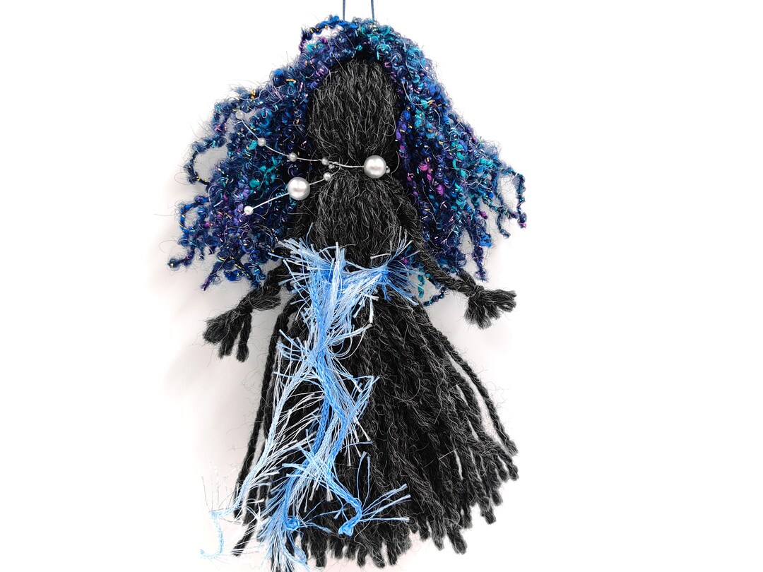 Black Good Luck Spirit Talisman, Voodoo Doll Poppet, Black Home ...
