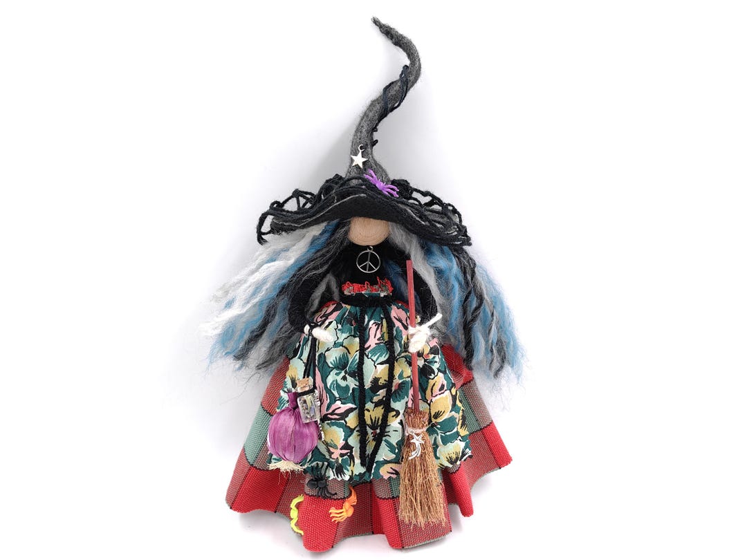 Blessed Be Kitchen Witch Doll for Home Decor, Hanging Fairy Figurine ...