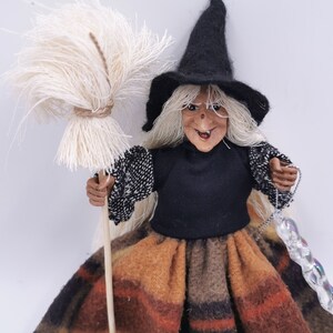 Kitchen Witch Doll, Fairy Witch Figurine Retro Home Decor Halloween ...
