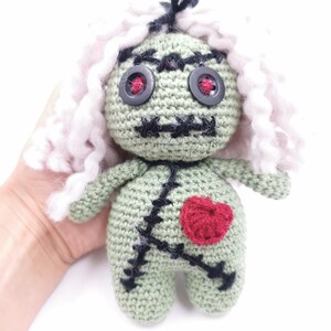 Voodoo Doll, Dark Green Crochet Amigurumi, Little Voodoo Doll Gift With ...