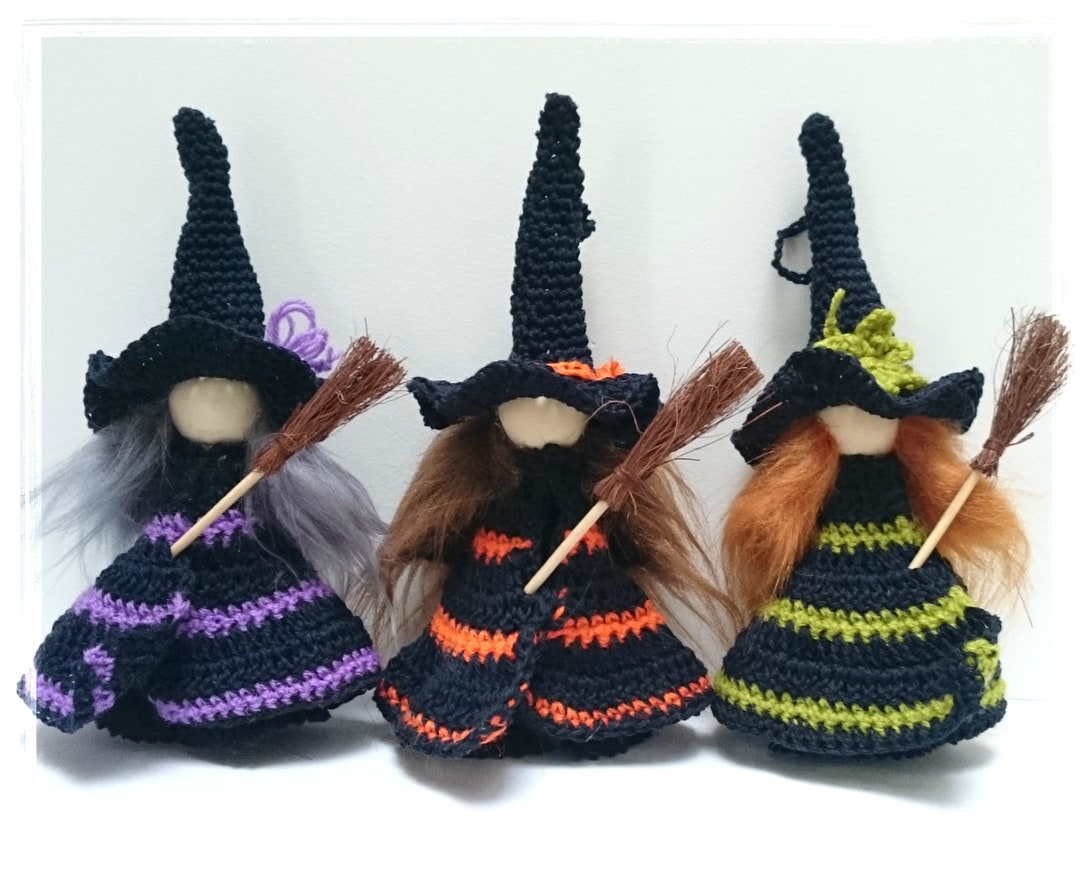 Set of 3 Witches Ornaments Hanging Kitchen Witch Doll Fairy Witch ...