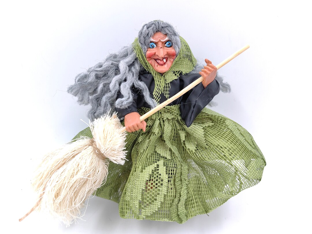 Baba Yaga Story Tale Witch Figurine Good Luck Kitchen Witch - Etsy