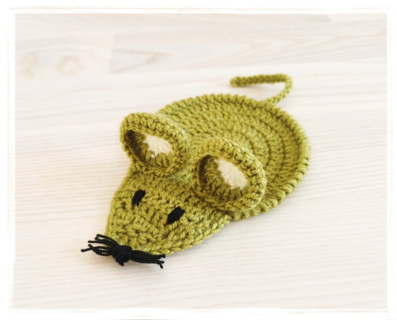 Mouse Coaster Cup Holder Coasters Crochet Rat Napkin Pink Mice - Etsy