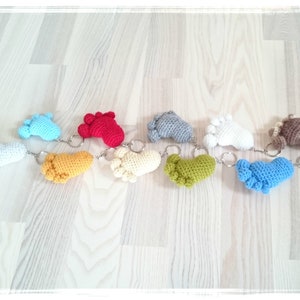Foot Keychain, Hand Knit Little Foot Keyring, Funny Foot Key Holder ...