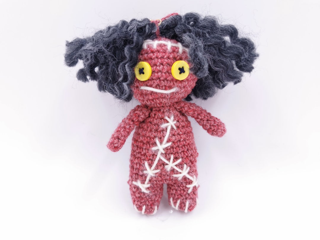 Crochet Voodoo Doll Keychain, Voodoo Amigurumi, Voodoo Figurine Keyring ...