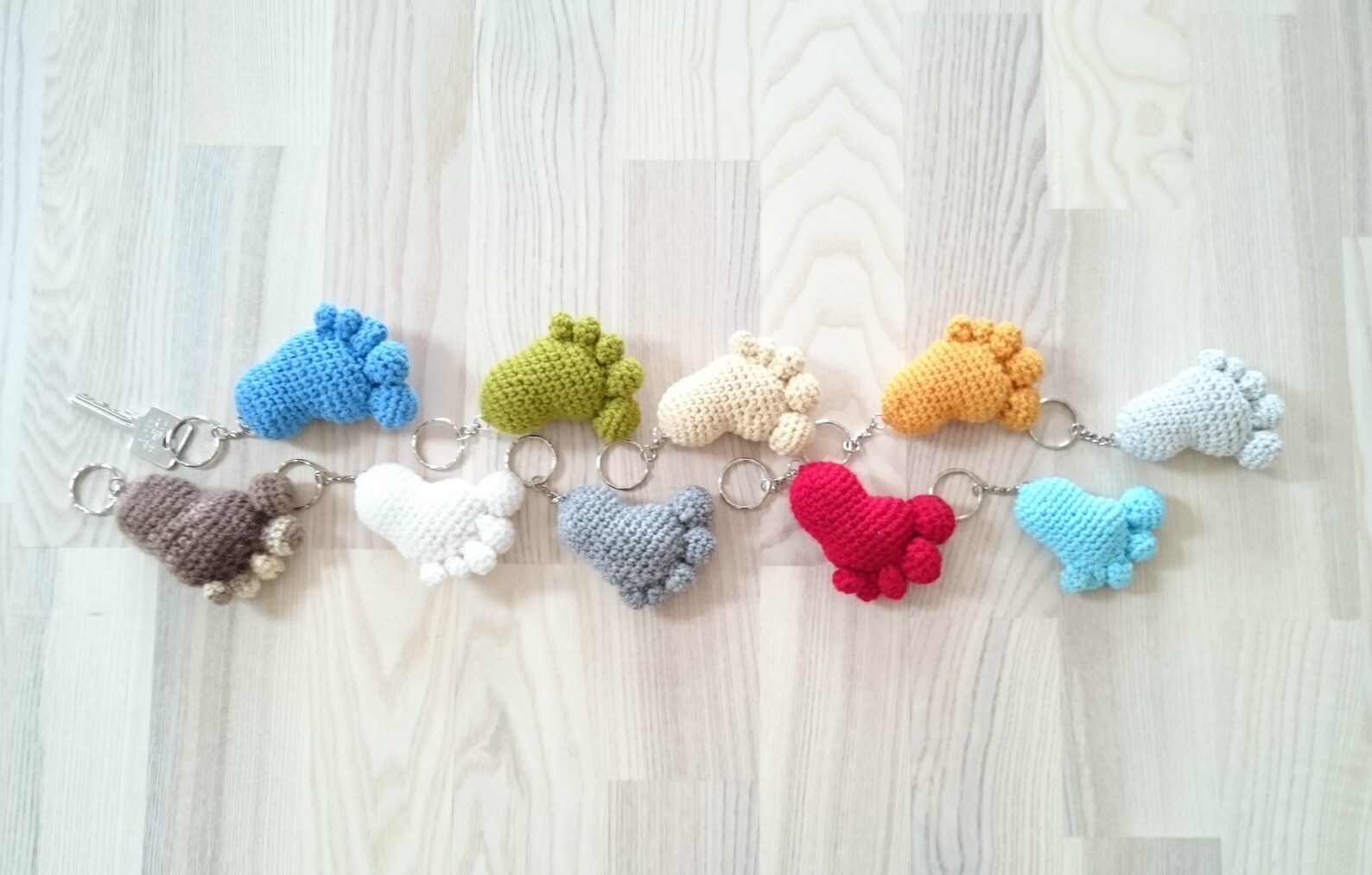 Foot Keychain Hand Knit Little Foot Keyring Funny Foot Key | Etsy