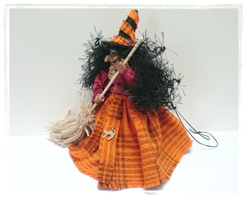 Good Luck KITCHEN WITCH DOLL Witch Figurine With Broom for - Etsy