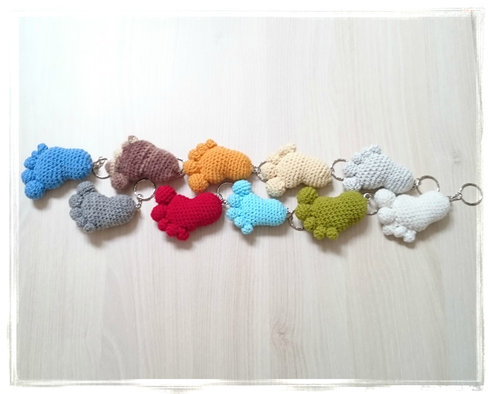 Foot Keychain Hand Knit Little Foot Keyring Funny Foot Key | Etsy