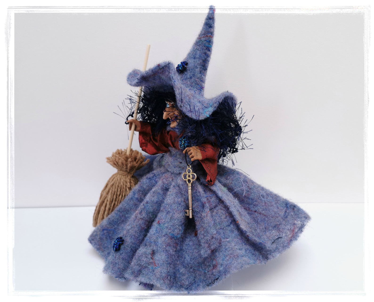 Witch Arabella Felt Kitchen Witch Kitchen Witch Doll Blue | Etsy