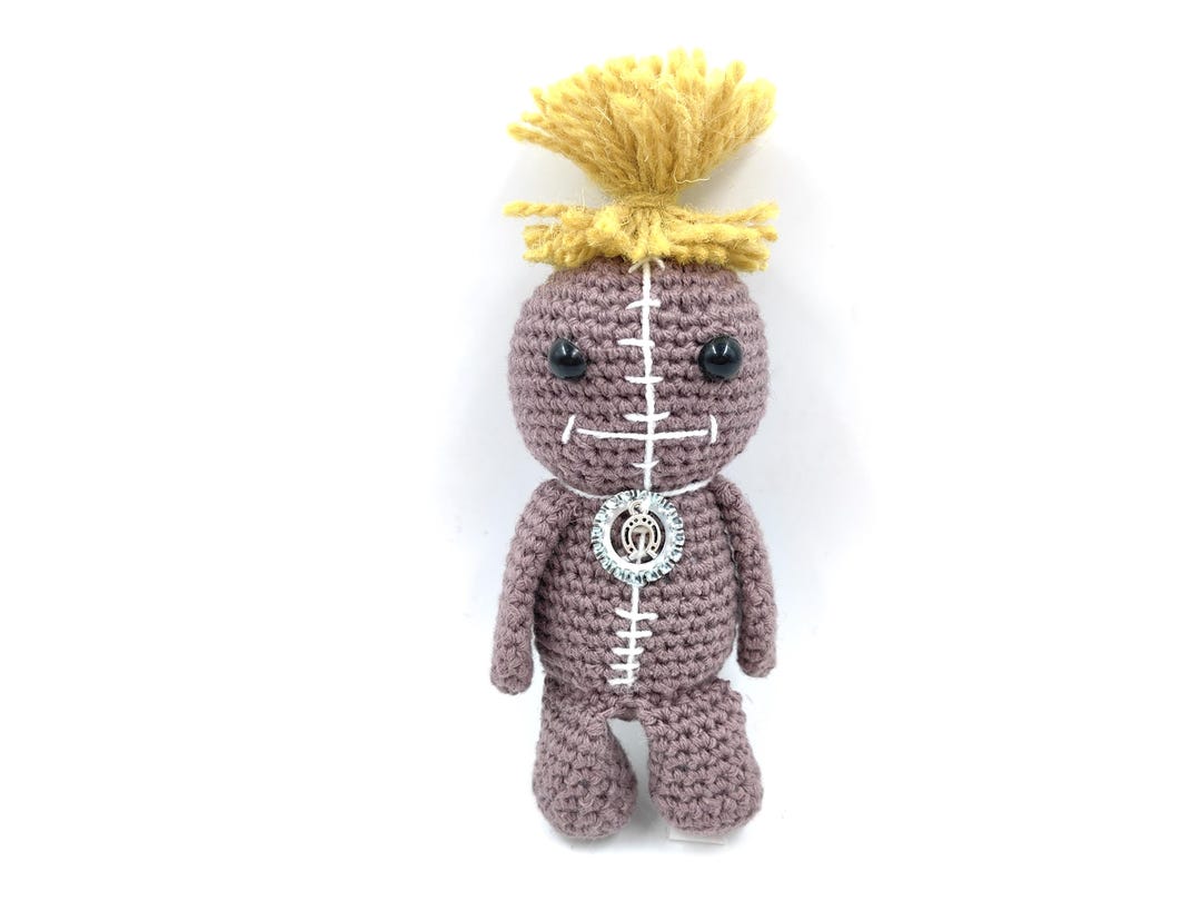 Voodoo Poppet Doll Handmade, Creepy Cute Voodoo Doll, Crochet Amigurumi ...