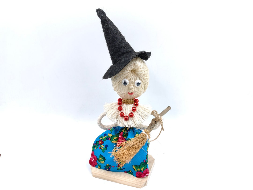 Folk Art Kitchen Witch Doll, Money Luck Charm, German Witch Doll, Baba ...
