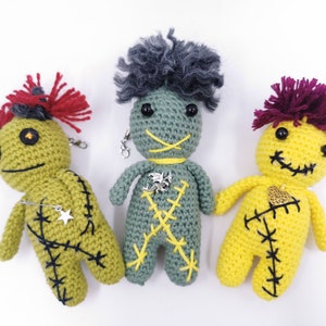 Voodoo Doll Collection, Set of Three Voodoo Amigurumies, Pocket Voodoo ...