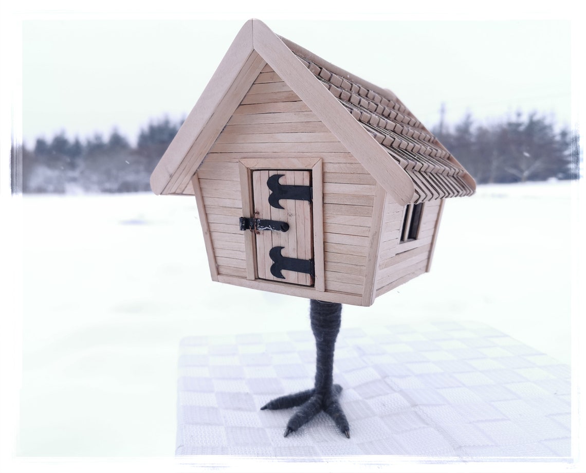 House on Chicken Leg Cute Gift for Home Decor Handmade Baba | Etsy