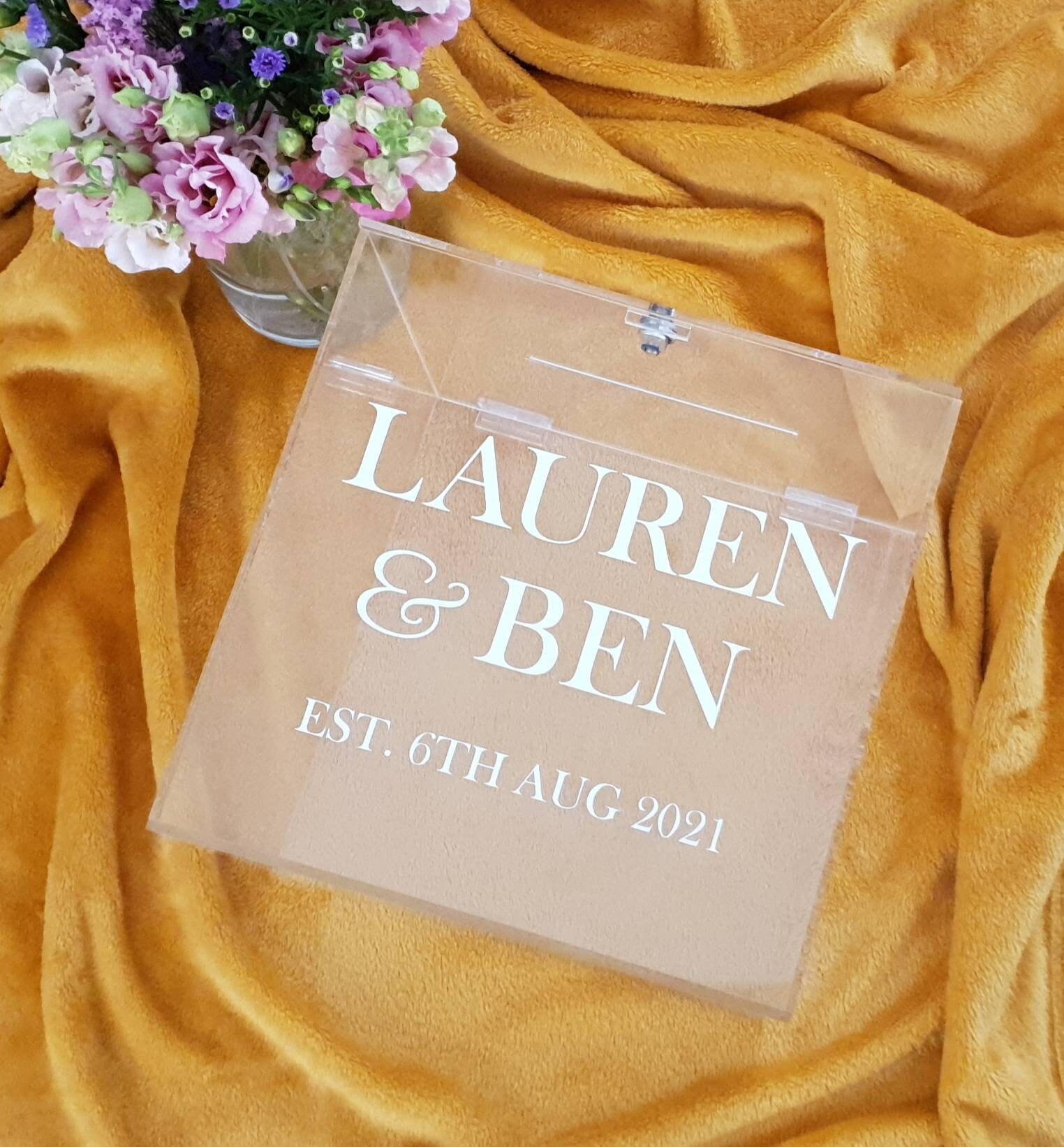 Clear Acrylic Cards Box Personalised Acrylic Cards Box - Etsy New Zealand