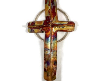 Vintage Irish Copper Wall Hanging Fifth Century Latin Cross Handmade ...