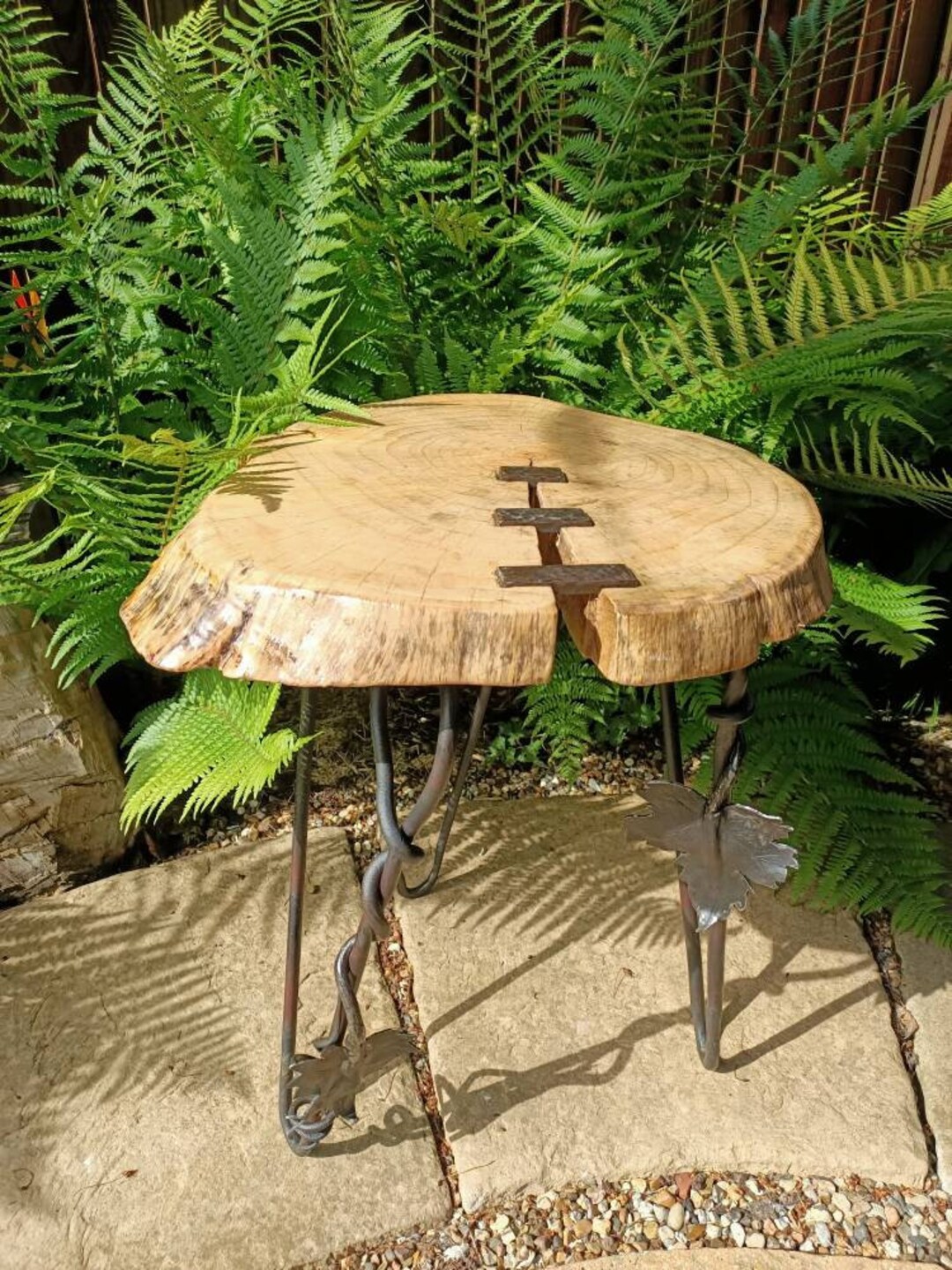 Hand Forged Decorative Metal and Wood Table. - Etsy