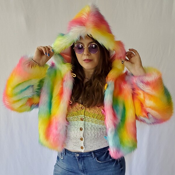 Rainbow Coat - Etsy
