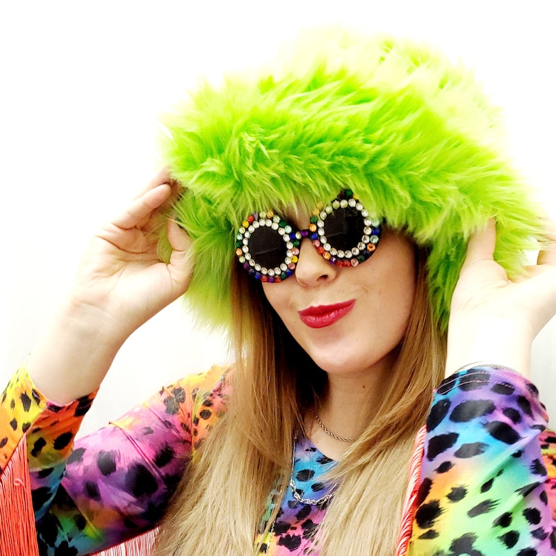 Funky Green Bucket Hat - Etsy