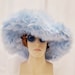 Custom OVERSIZED Light Blue Faux Fur Festival Hat / Fuzzy Fur Hat ...