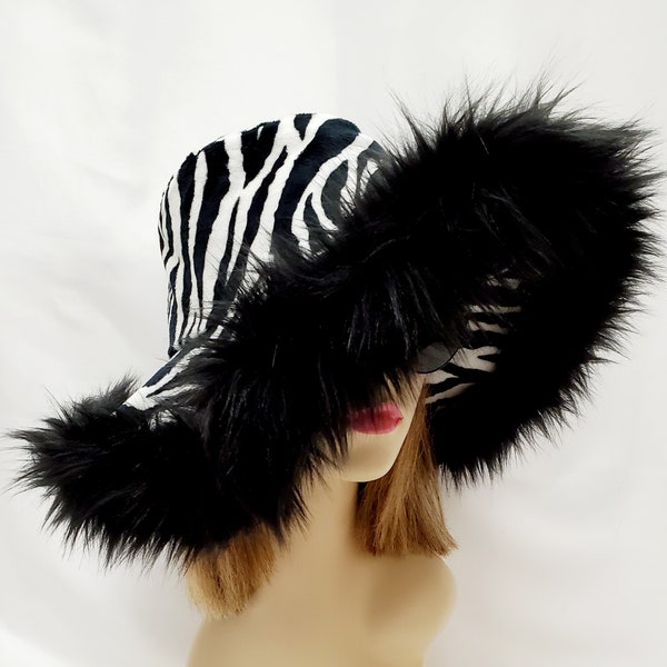 Zebra Hat - Etsy
