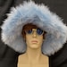 Custom OVERSIZED Light Blue Faux Fur Festival Hat / Fuzzy Fur Hat ...