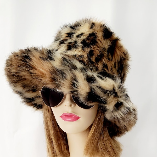 Leopard Fur Bucket Hat - Etsy