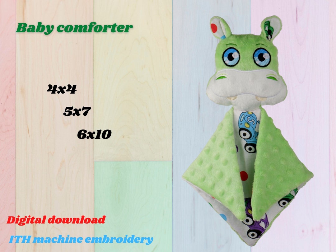 Hippo Boy Baby Comforter Machine Embroidery Digitized Design PATTERN ...
