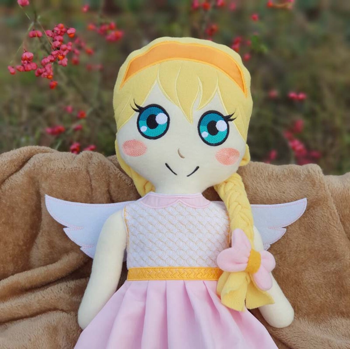 Christmas Angel Girl Doll 4 SIZES Stuffie Plushie Machine | Etsy