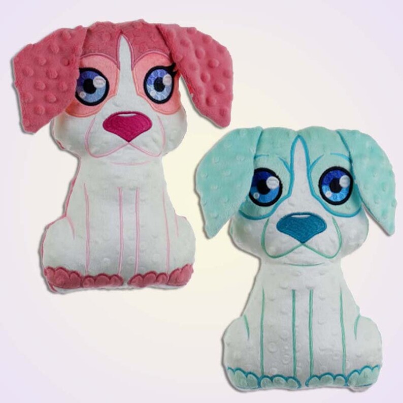 Cute Beagle girl and boy dog stuffie stuffed toy set 4 SIZES | Etsy