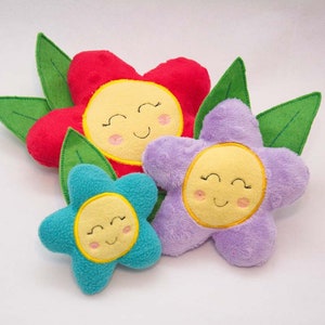 Flower Stuffie 5 SIZES, Flower Toy Diy Plushie Machine Embroidery ...
