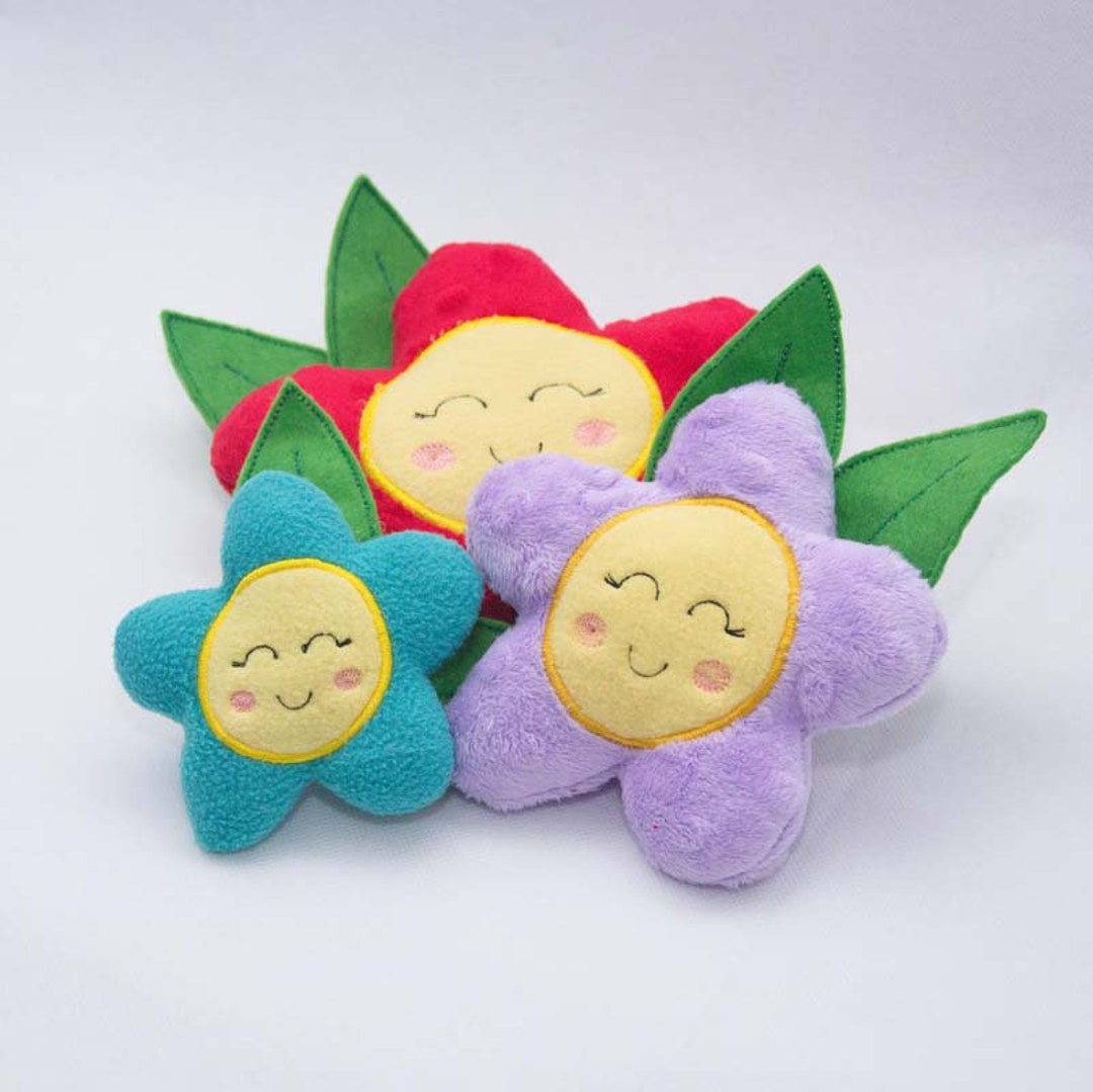 Flower Stuffie 5 SIZES, Flower Toy Diy Plushie Machine Embroidery ...