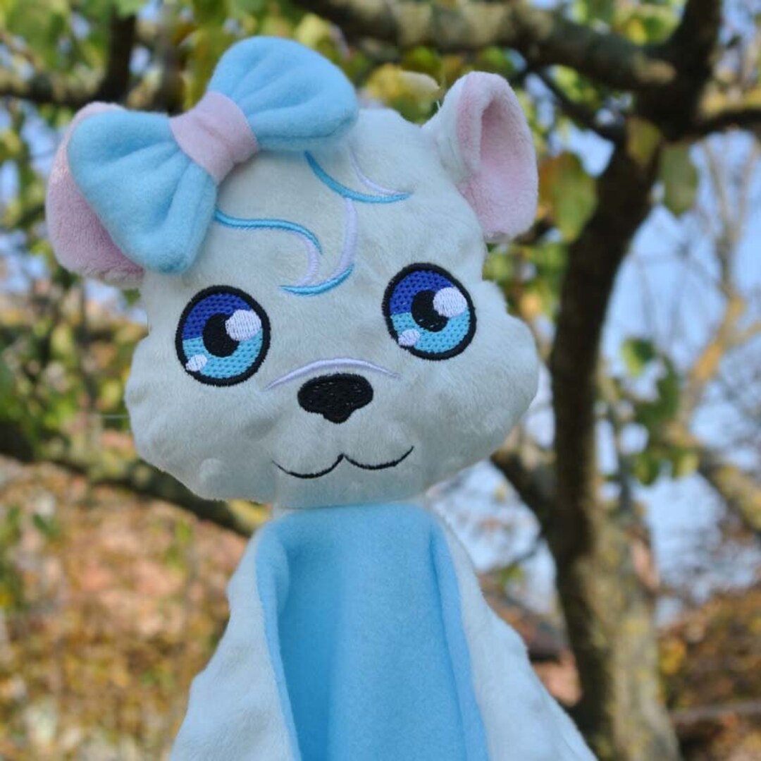 In the Hoop Cute Polar Bear Comforter Lovey 3 SIZES, Stuffie, Stuffed ...