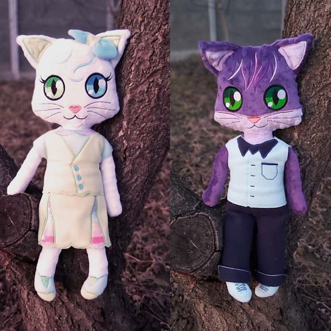 Cute 24inch Kitten Cat Doll Set Bundle 4 SIZES, Stuffie, Plushie ...