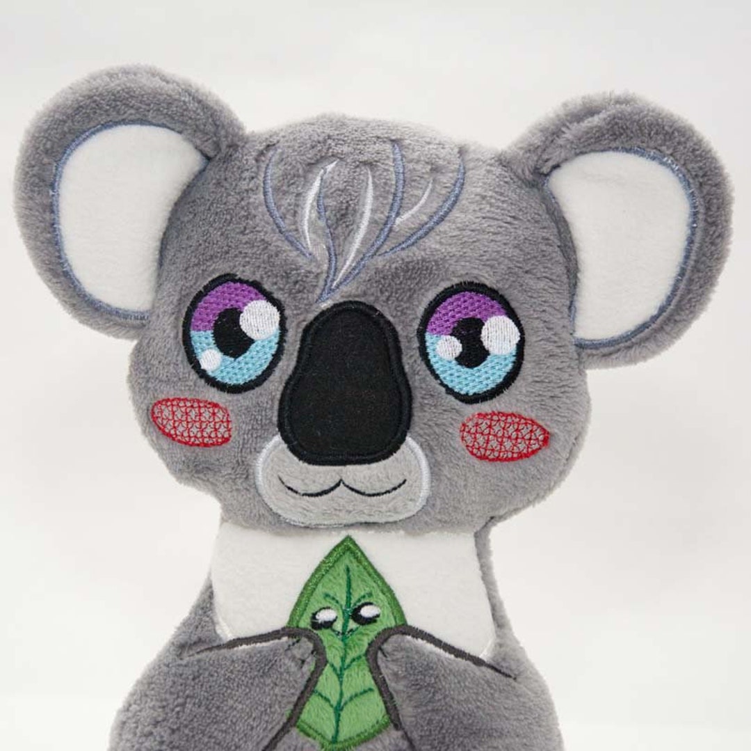 Levi Koala Stuffie 4 SIZES, Plushie Machine Embroidery Digitized Design ...