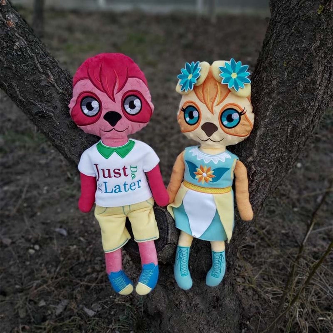Sean and Kiara Sloth Dolls 4 SIZES Stuffie Plushie Machine - Etsy