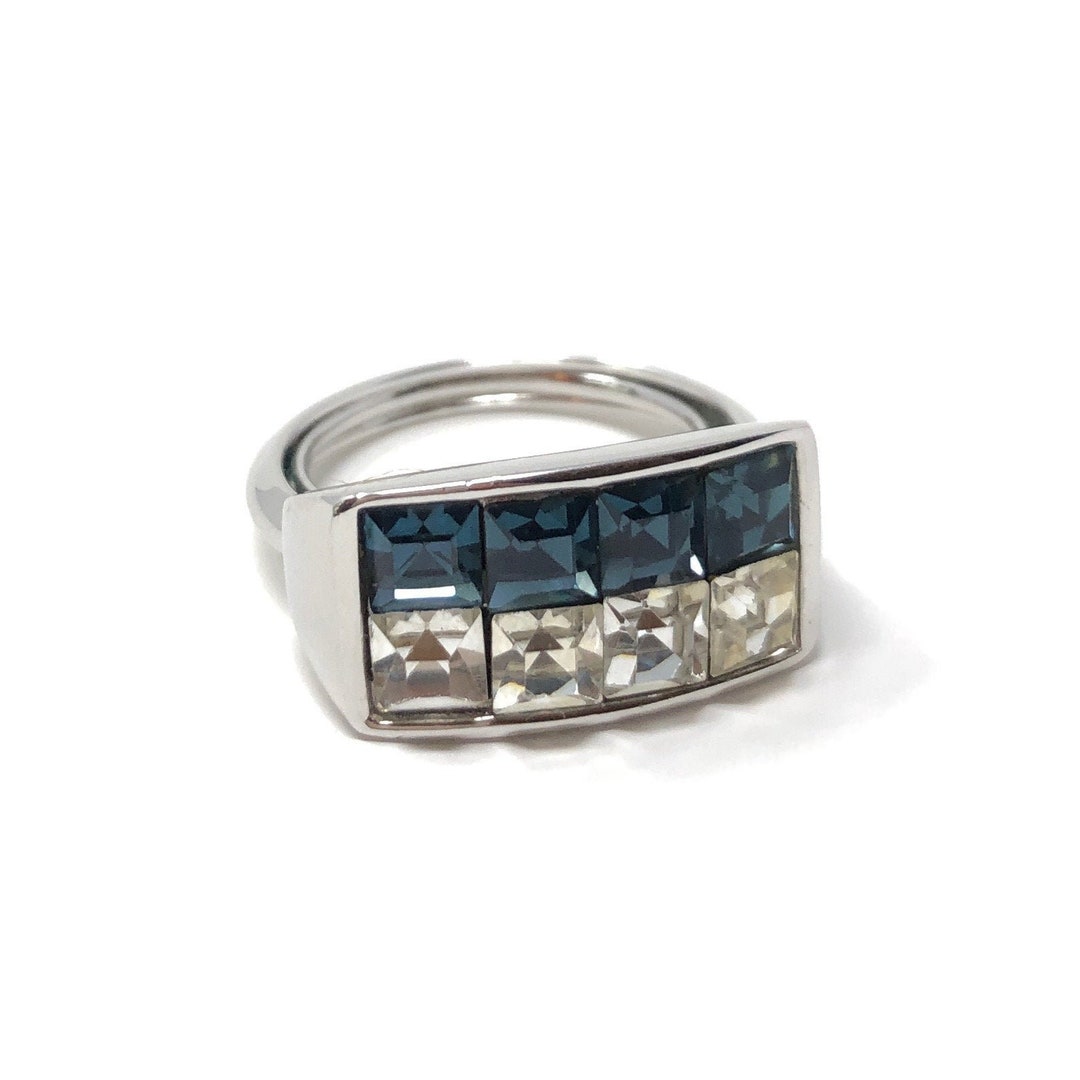 Trifari 1960s Square Cut Rhinestone Vintage Cocktail Ring - Etsy