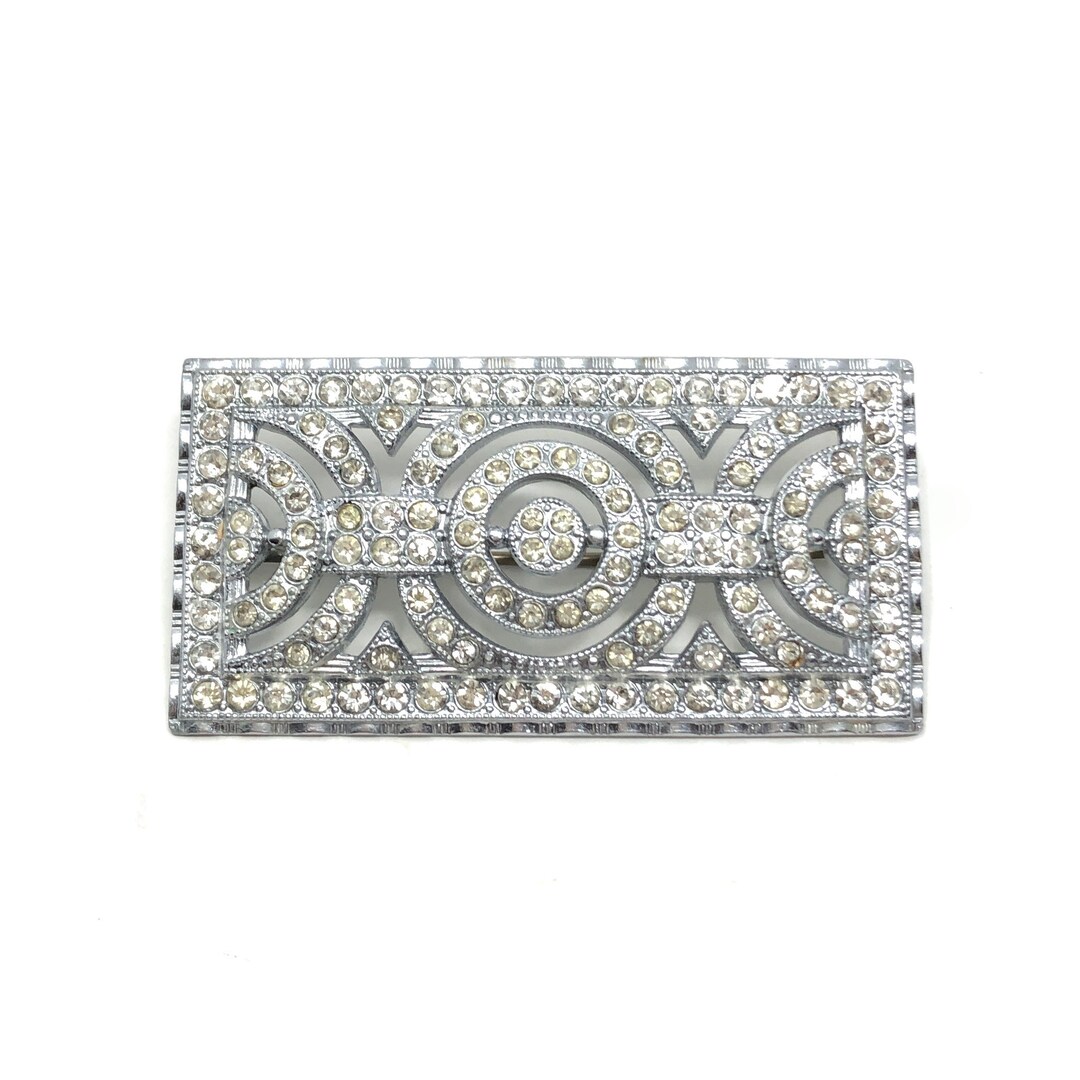 1930s Art Deco Paste Vintage Geometric Design Brooch - Etsy