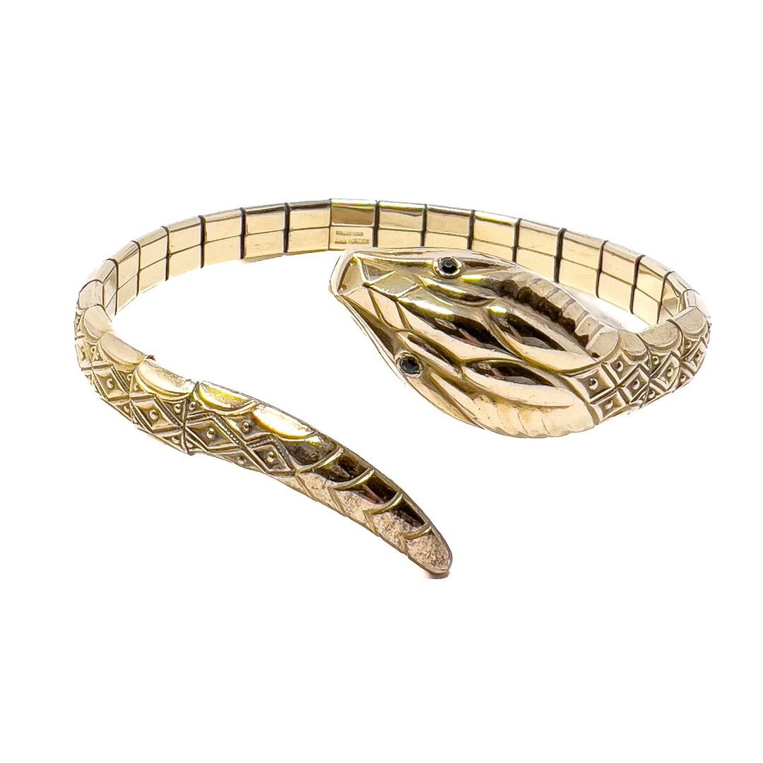 Andreas Daub 1930s Art Deco Rolled Gold Vintage Snake Cuff - Etsy